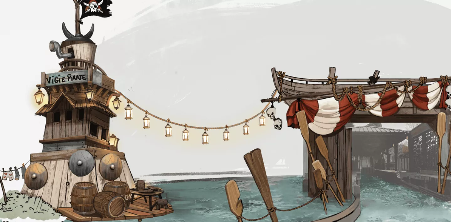 The attraction La revanche des pirates - Le Grand Splatch | Parc Astérix