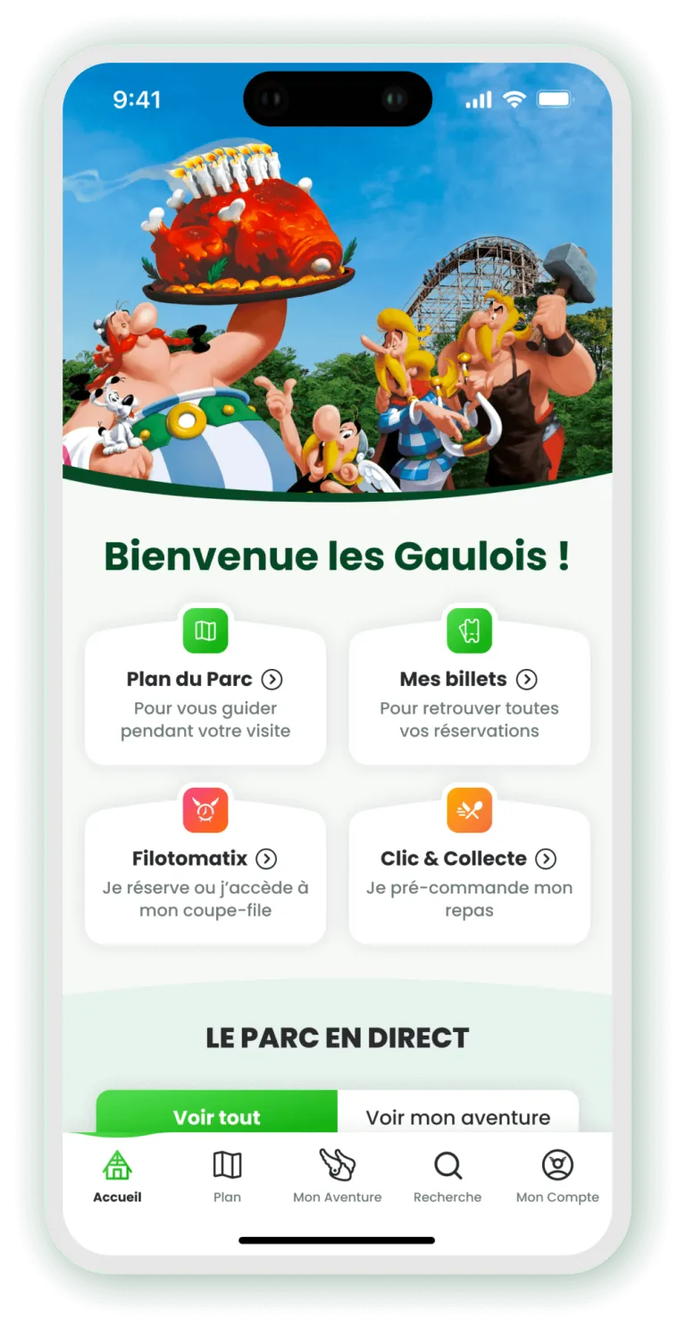 L'application mobile | Parc Astérix